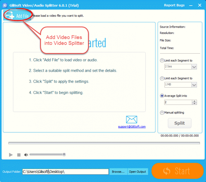 How to Split a Large Video into Small Parts/Clips - Gilisoft