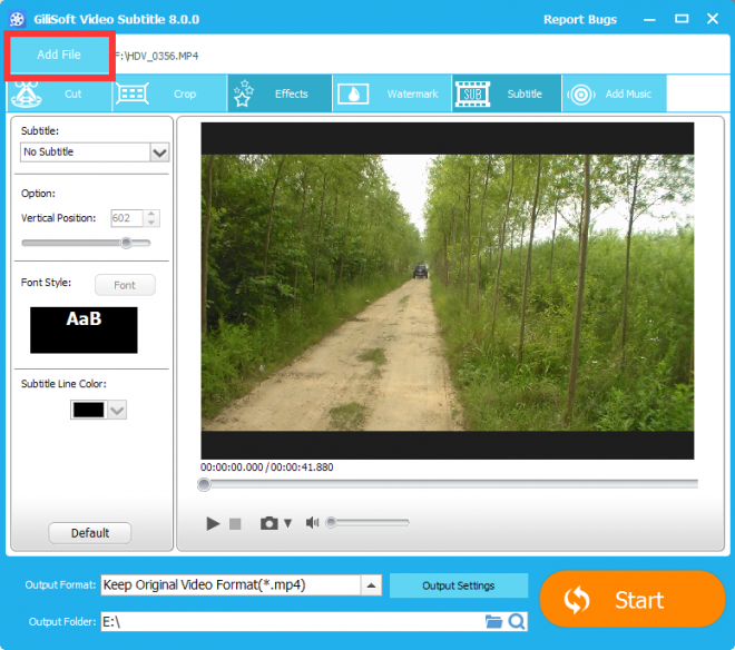 How to Add SRT Subtitles to Video - Gilisoft